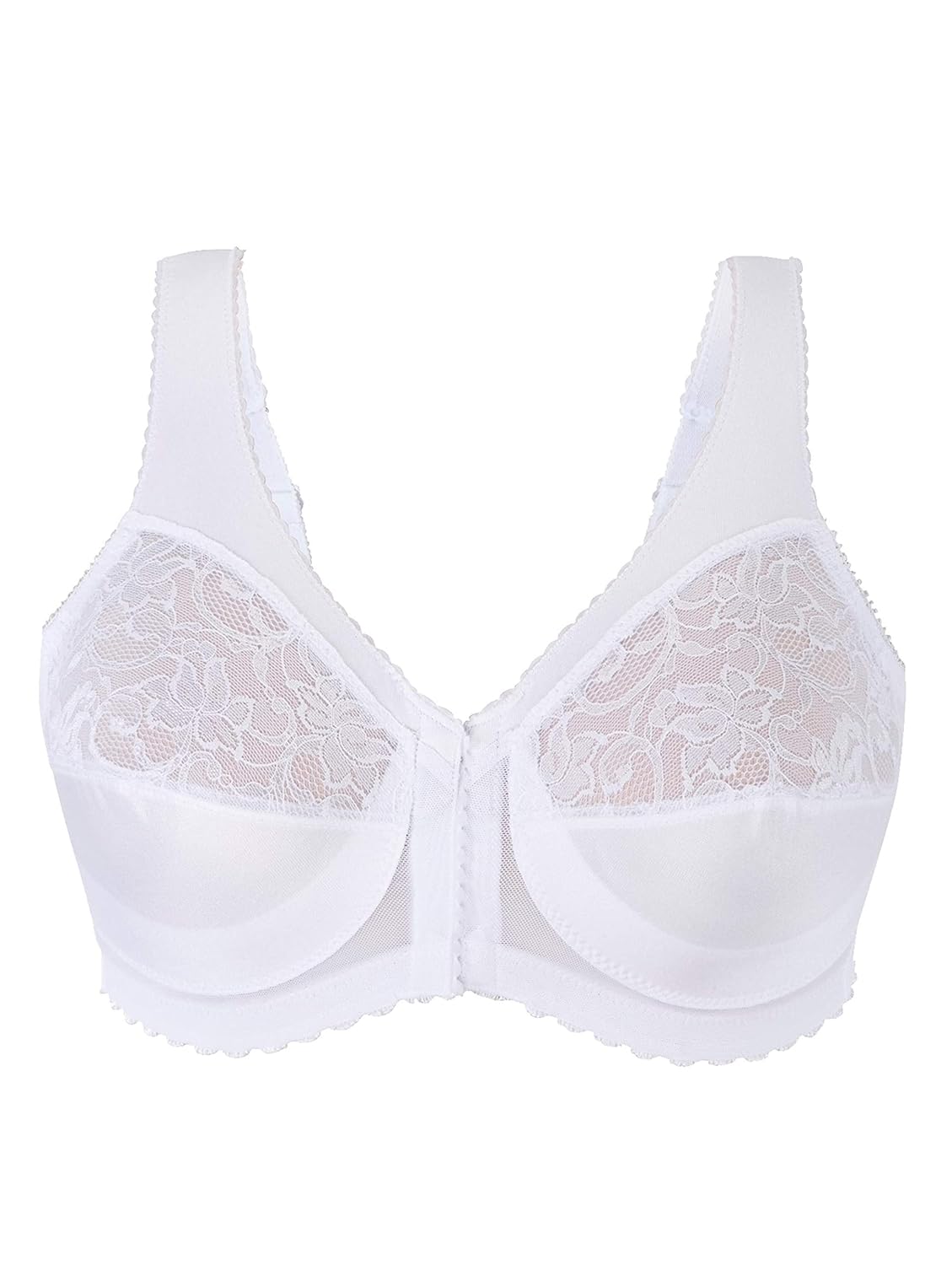 Buy Glamorise Women's MagicLift Front Close Support Bra, White, 52B at ...