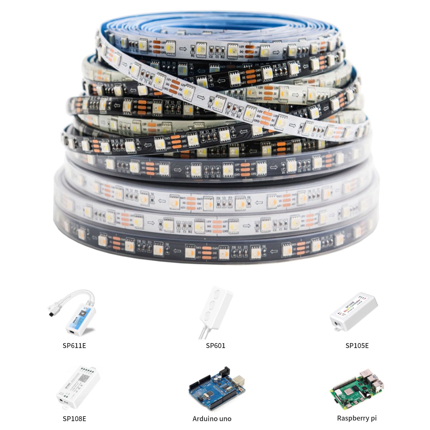 Snapklik.com : RGBW Warm White SK6812 Addressable LED Strip DC12V 164FT ...