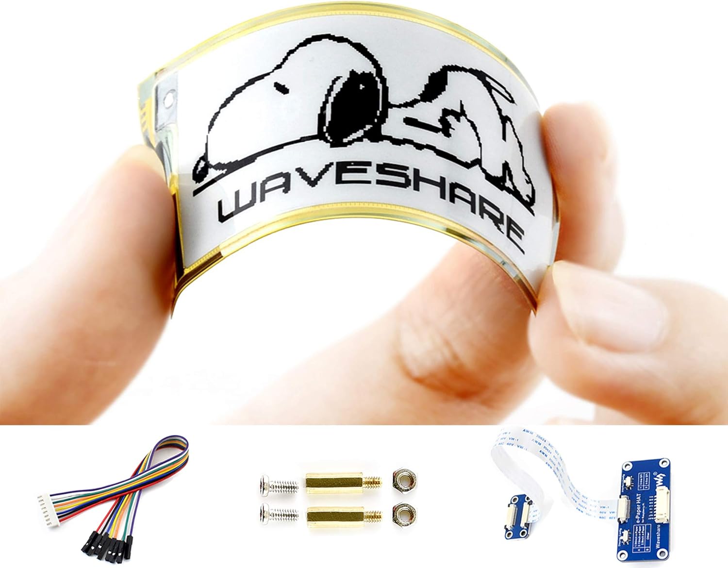 Amazon.com: 2.13inch Flexible E-Ink Display HAT for Raspberry Pi 4B/3B ...