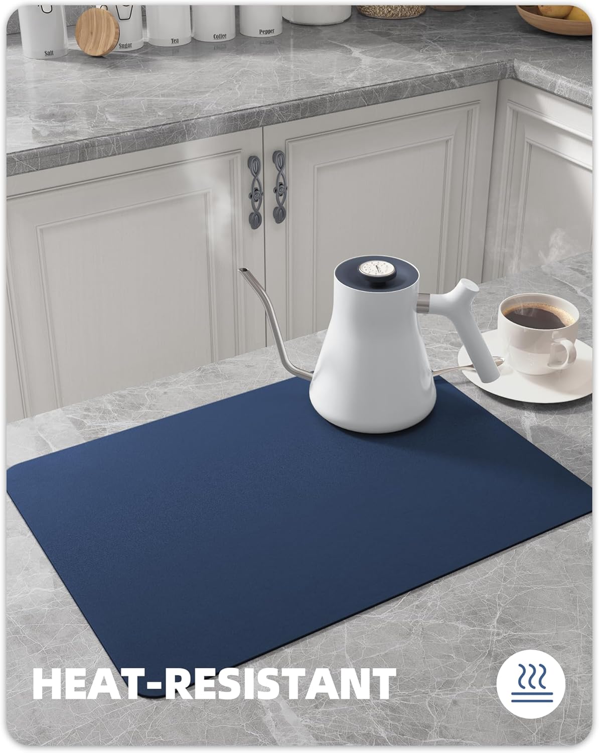 Tapete de secado de platos para encimera de cocina, color G, absorbente ...