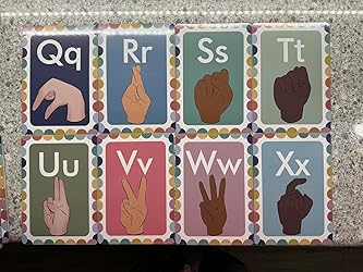 Amazon.com: YIYDONG 36 Pieces ASL Alphabet Line Bulletin Board Set ABC ...