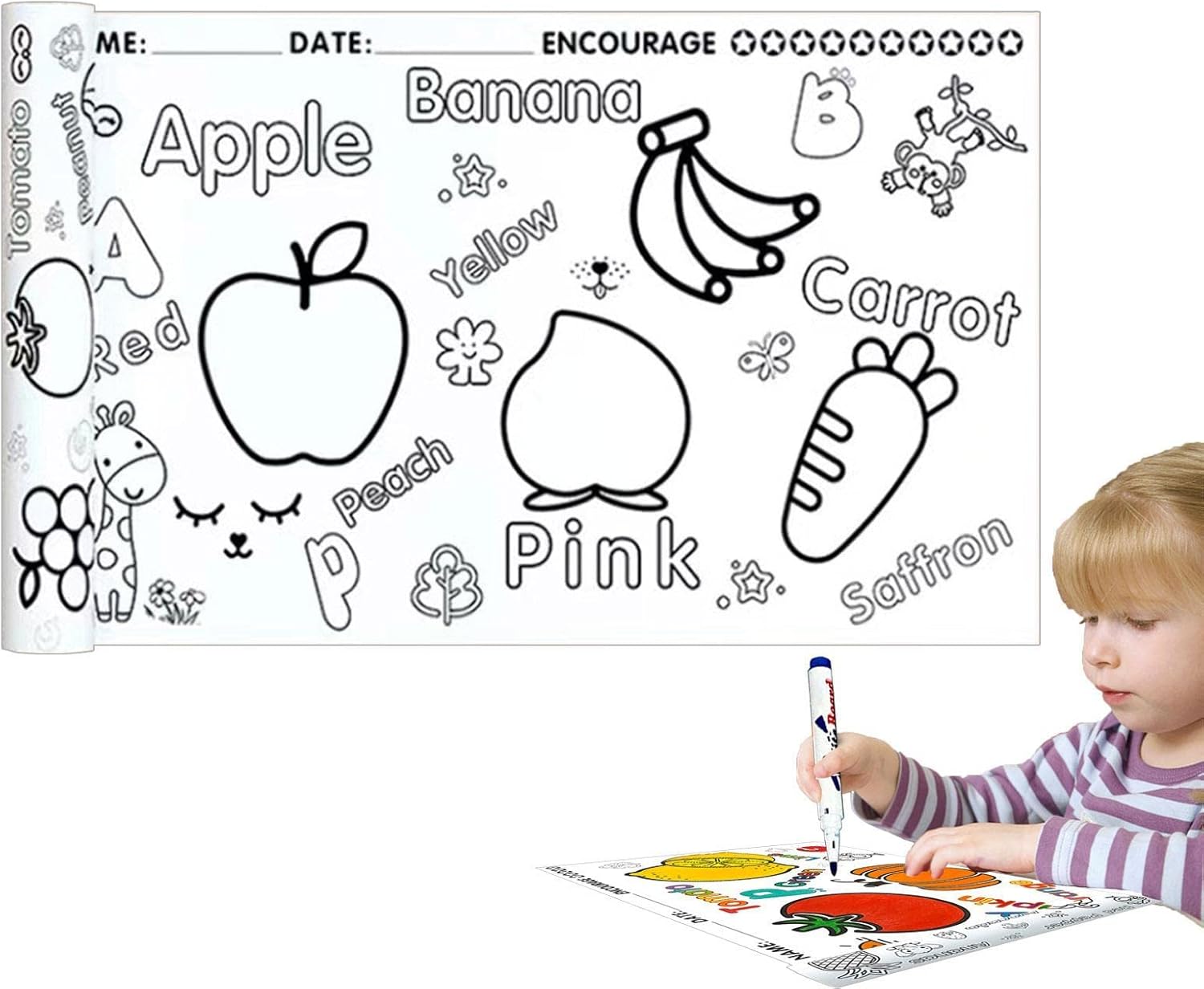 Umifica Fond d'écran à colorier - coloriage éducatif pour Les Tout ...