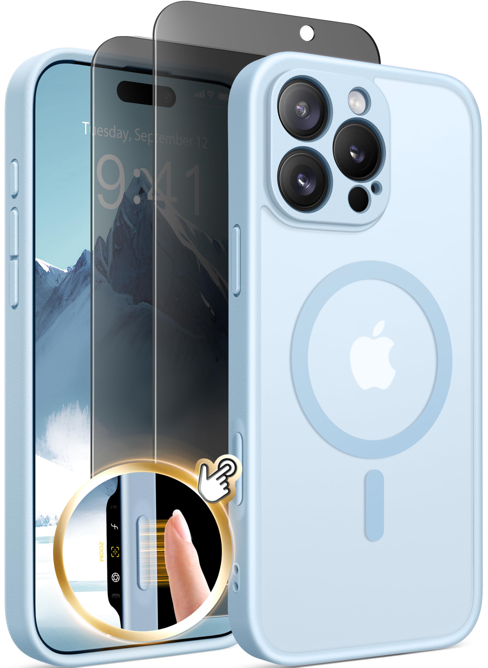 Amazon.com: Magnetic for iPhone 16 Pro Case with Camera Control Button,Compatible with MagSafe ...