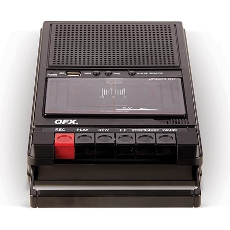 Amazon.com: QFX RETRO-39 Portable Shoebox Tape Recorder, Analog ...