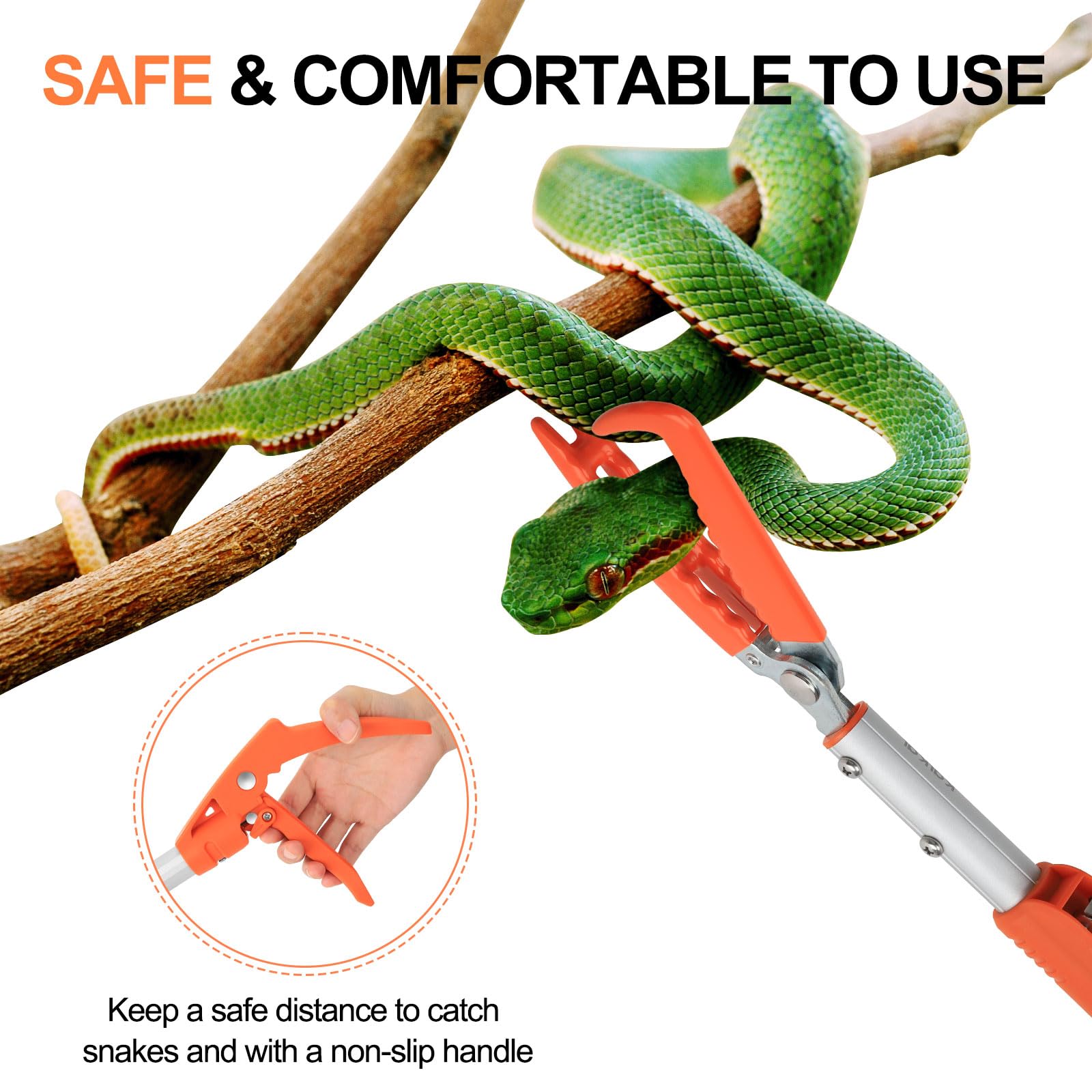 Snapklik.com : Kalkal 60" Snake Grabber Tool, Professional Aluminum ...