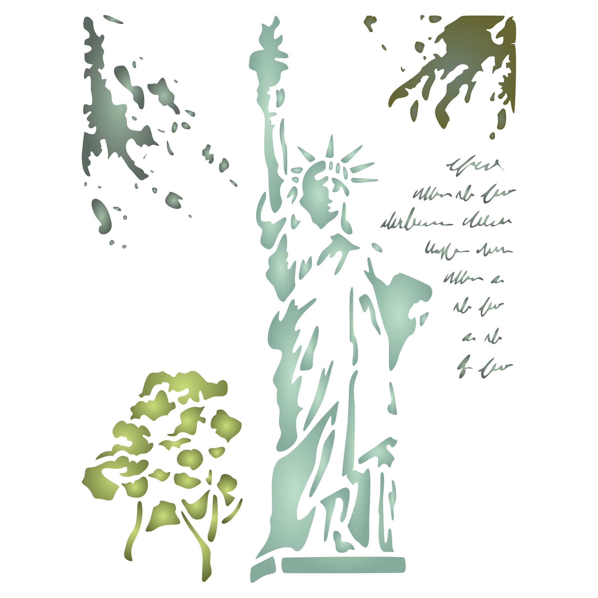 Stencils For Walls Statue Of Liberty Stencil 10 X 12 | Desertcart INDIA