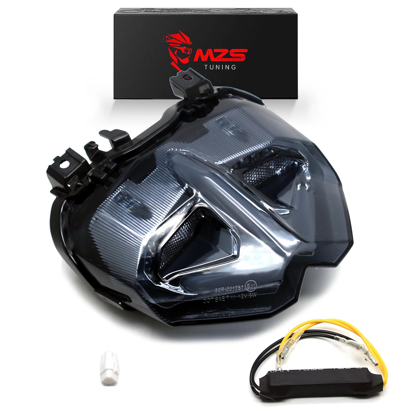 Amazon.com: MZS Motorcycle Tail Light, LED Integrated Turn Signal ...