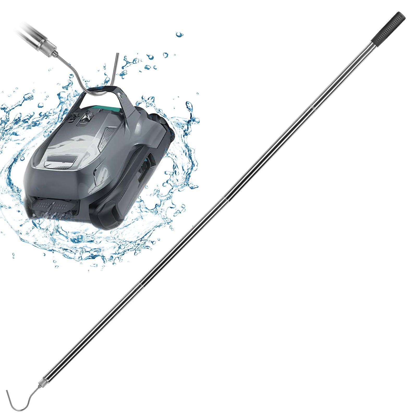 Amazon.com : HOICATED Pool Retrieval Hook for Robotic Pool Cleaner 68.6 ...