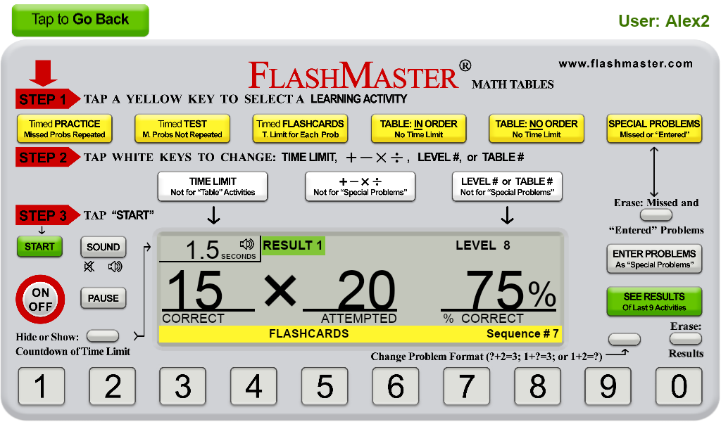 FlashMaster App--Math Facts - App on the Amazon Appstore