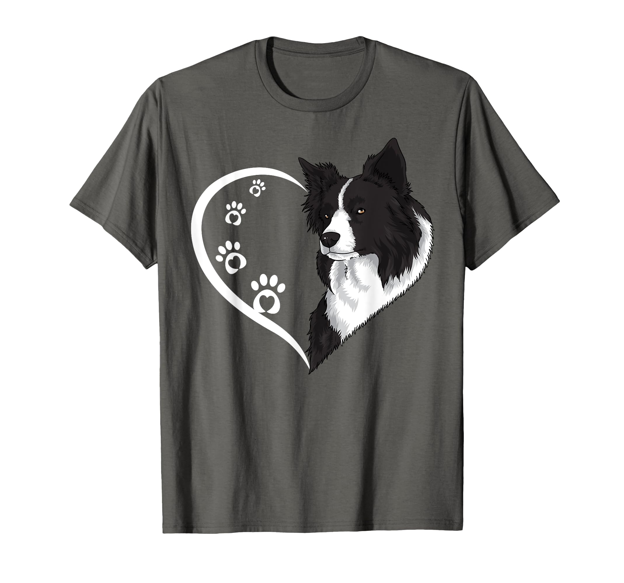 Amazon.com: Border Collie Shirts For Women Girls Kids Heart Cute T ...