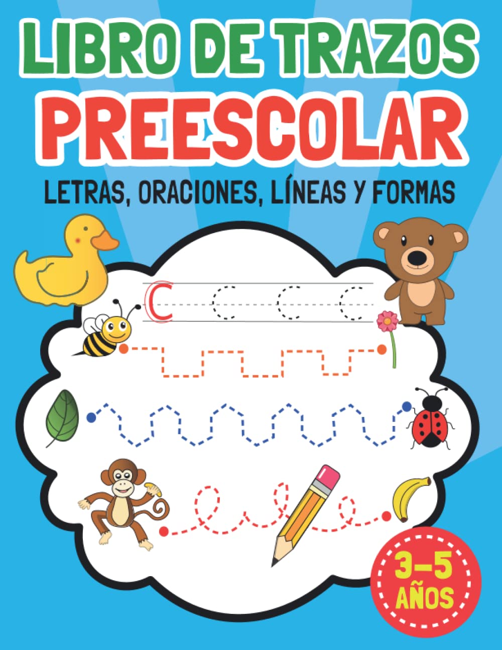 Libro de Trazos - Preescolar: Un Cuaderno de Actividades Infantiles ...