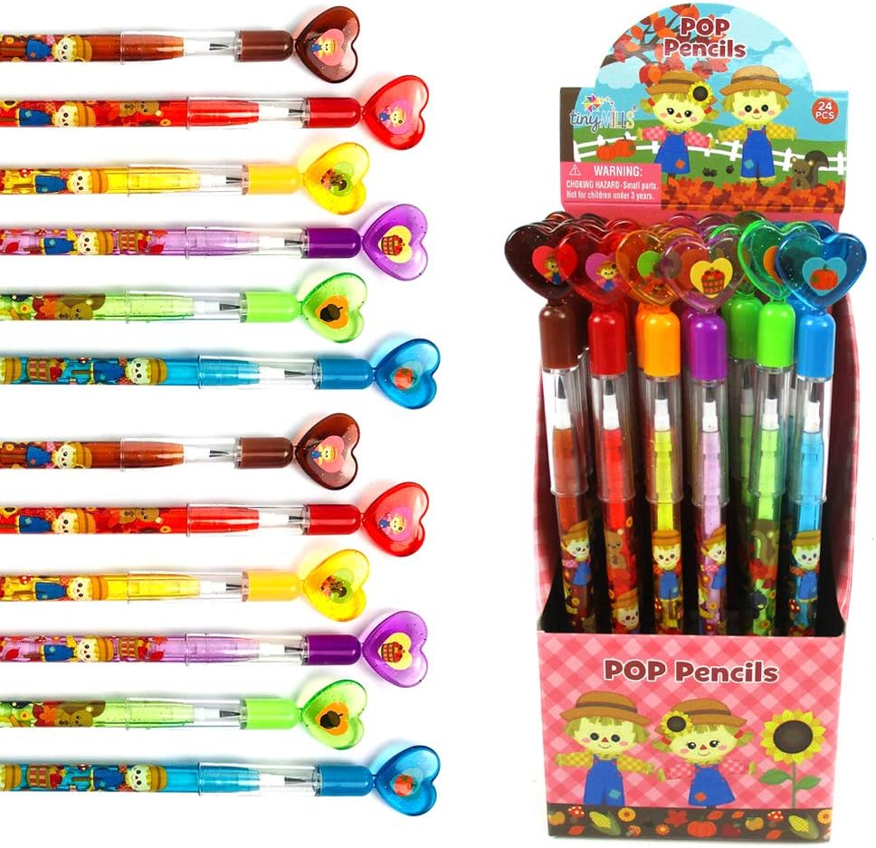 Amazon.com : Fall Thanksgiving Decoration Pencils with Erasers Toppers ...