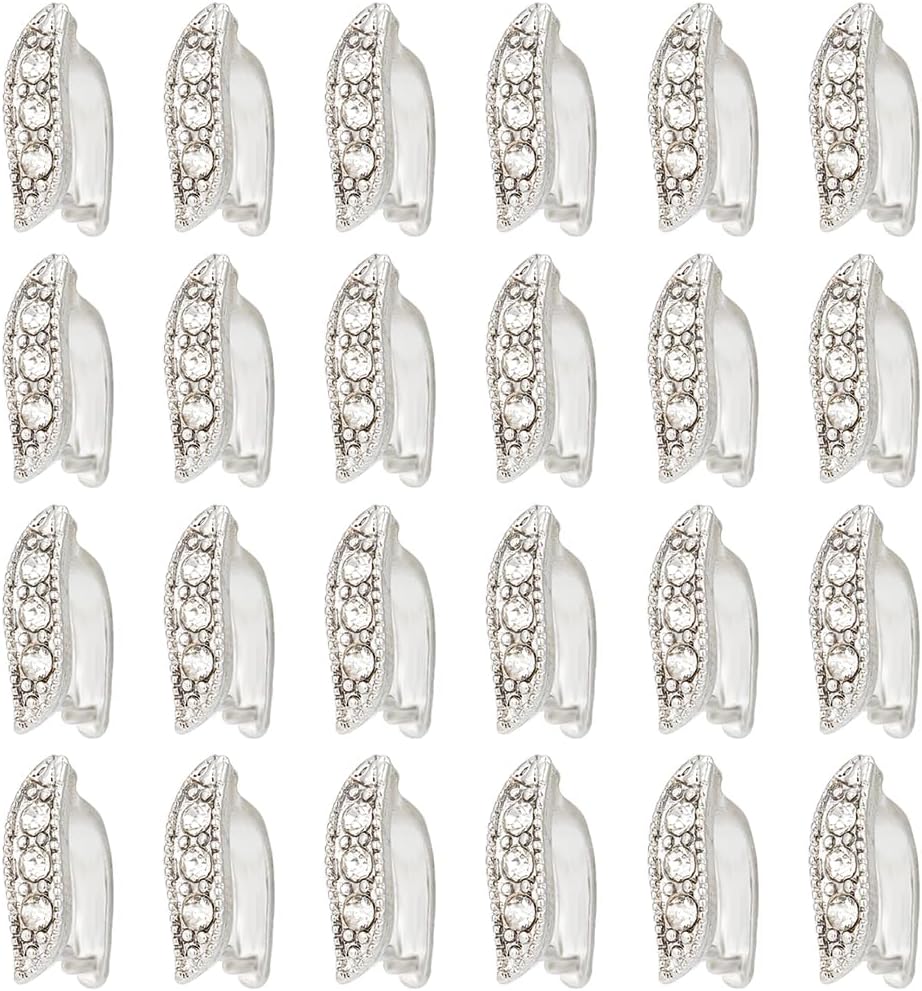 Amazon.com: SUNNYCLUE 1 Box 40Pcs Pinch Bails Bulk Brass Pinch Clips ...