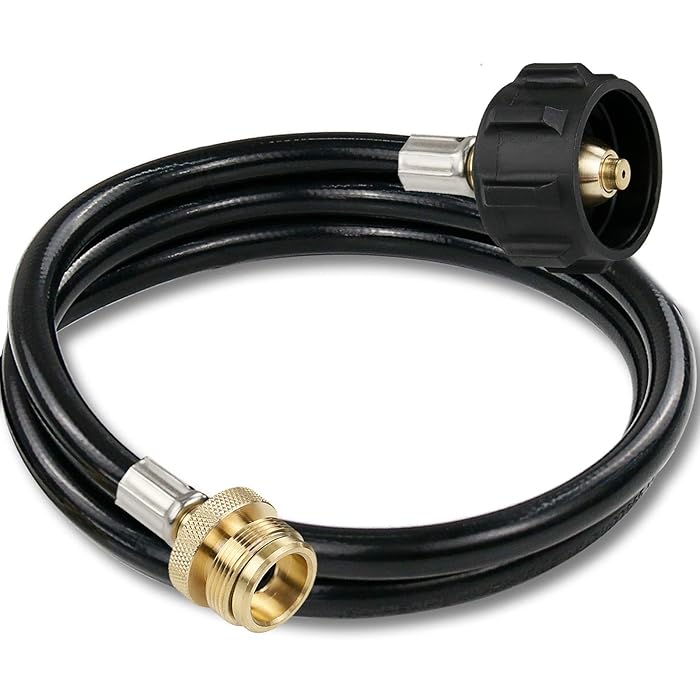 Buy Uniflasy Propane Tank Adapter Hose 5 Feet 1lb to 20lb Converter for ...