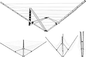 Albert Austin Rotary Washing Lines Outdoor Rotary Airer 5 Arm 26 Metre ...