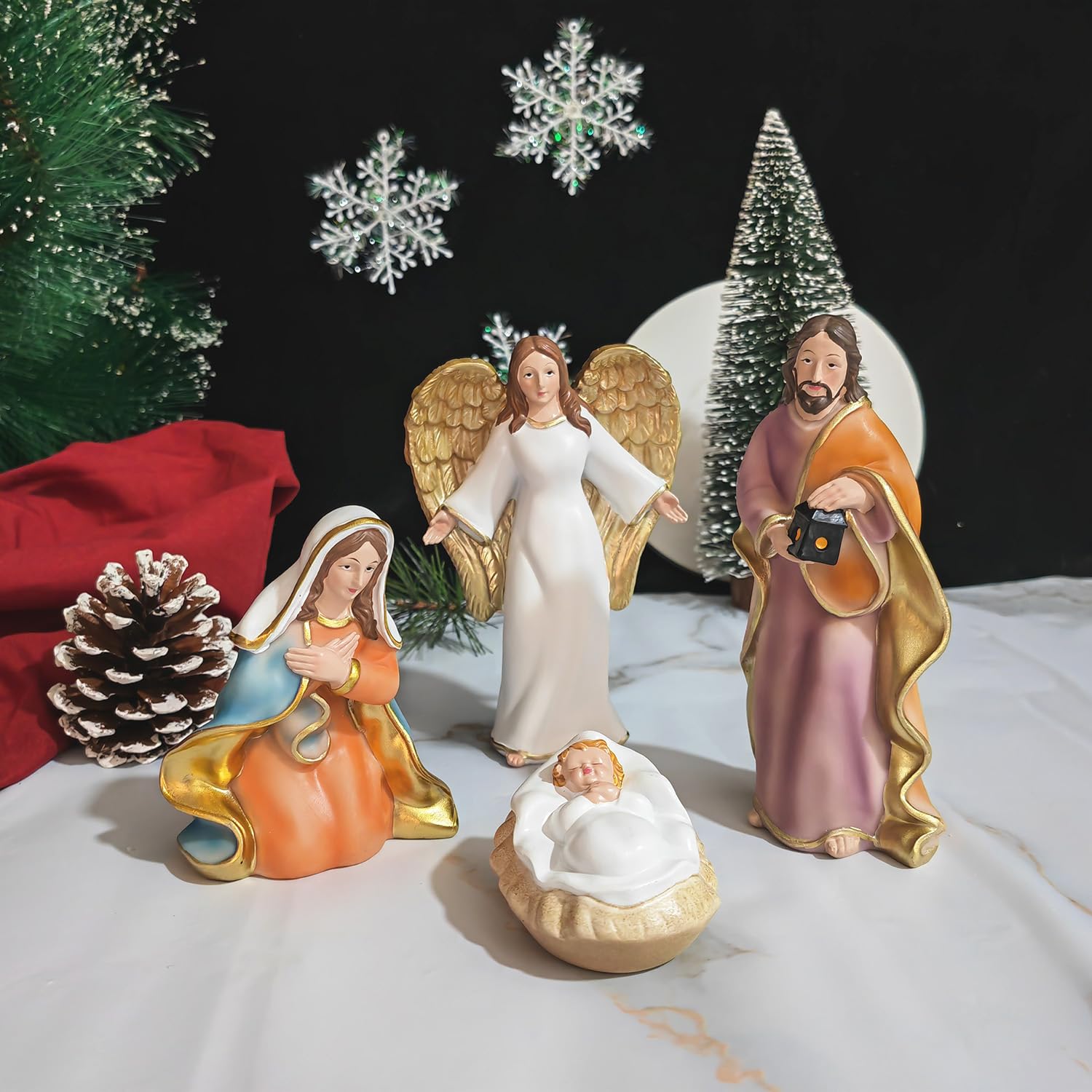 Snapklik.com : ENNAS Nativity Sets For Christmas Indoor, Hand-Painted ...