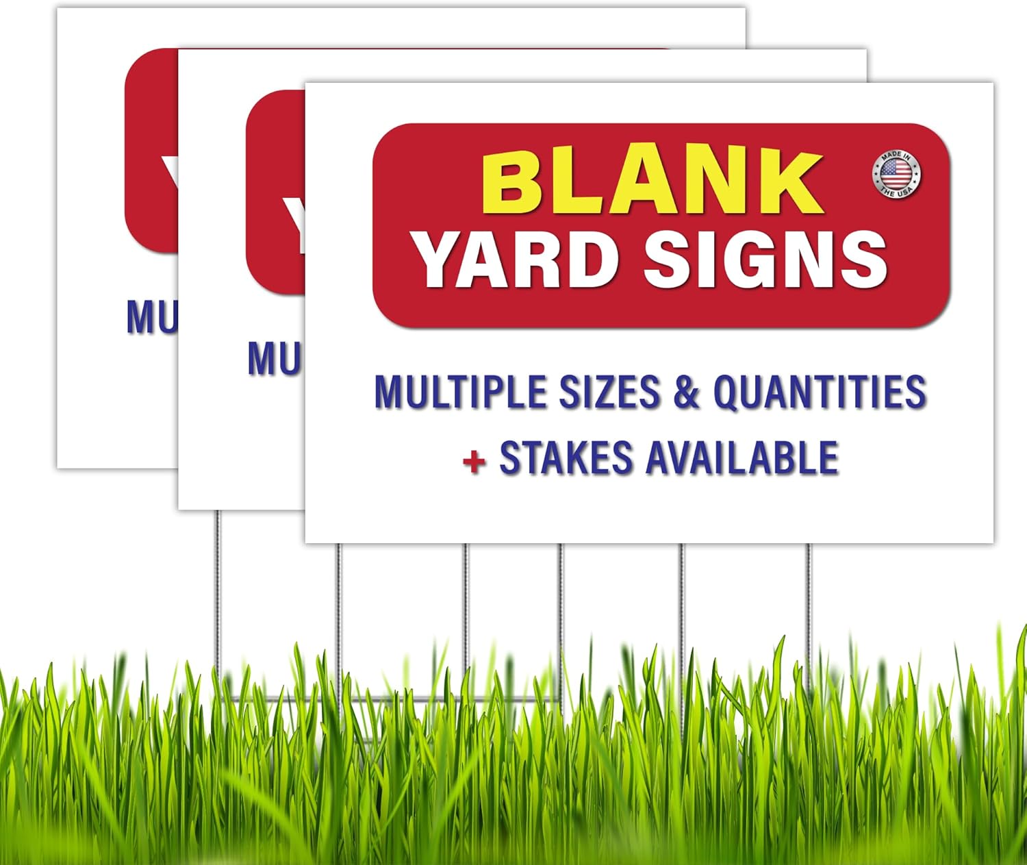 Amazon.com: Blank Yard Signs White Corrugated Plastic 24x18", 18x12 ...