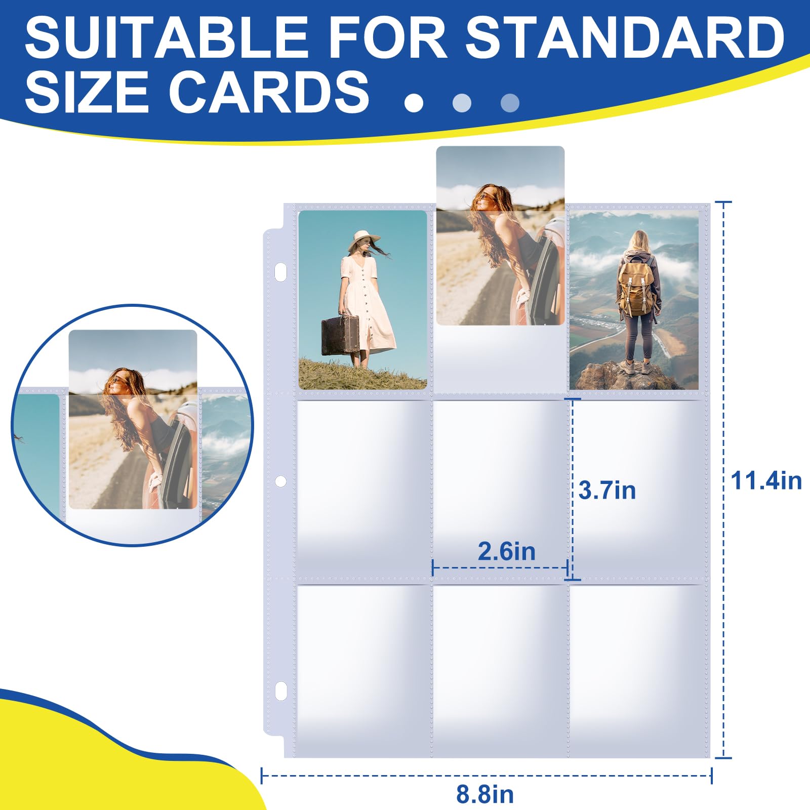 Snapklik.com : 80 Pack 9 Pocket Card Sleeves, Holds 1440 Cards,Trading ...