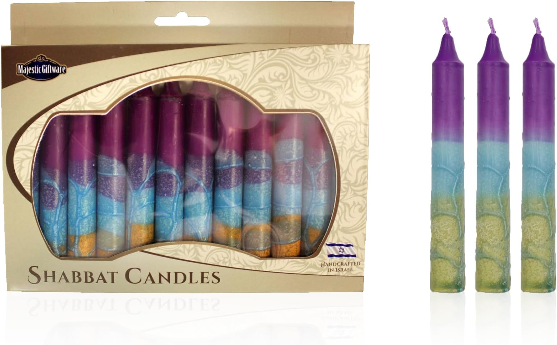 Amazon.com: Majestic Giftware 12-Pack Hand Crafted Safed Shabbat Candle ...
