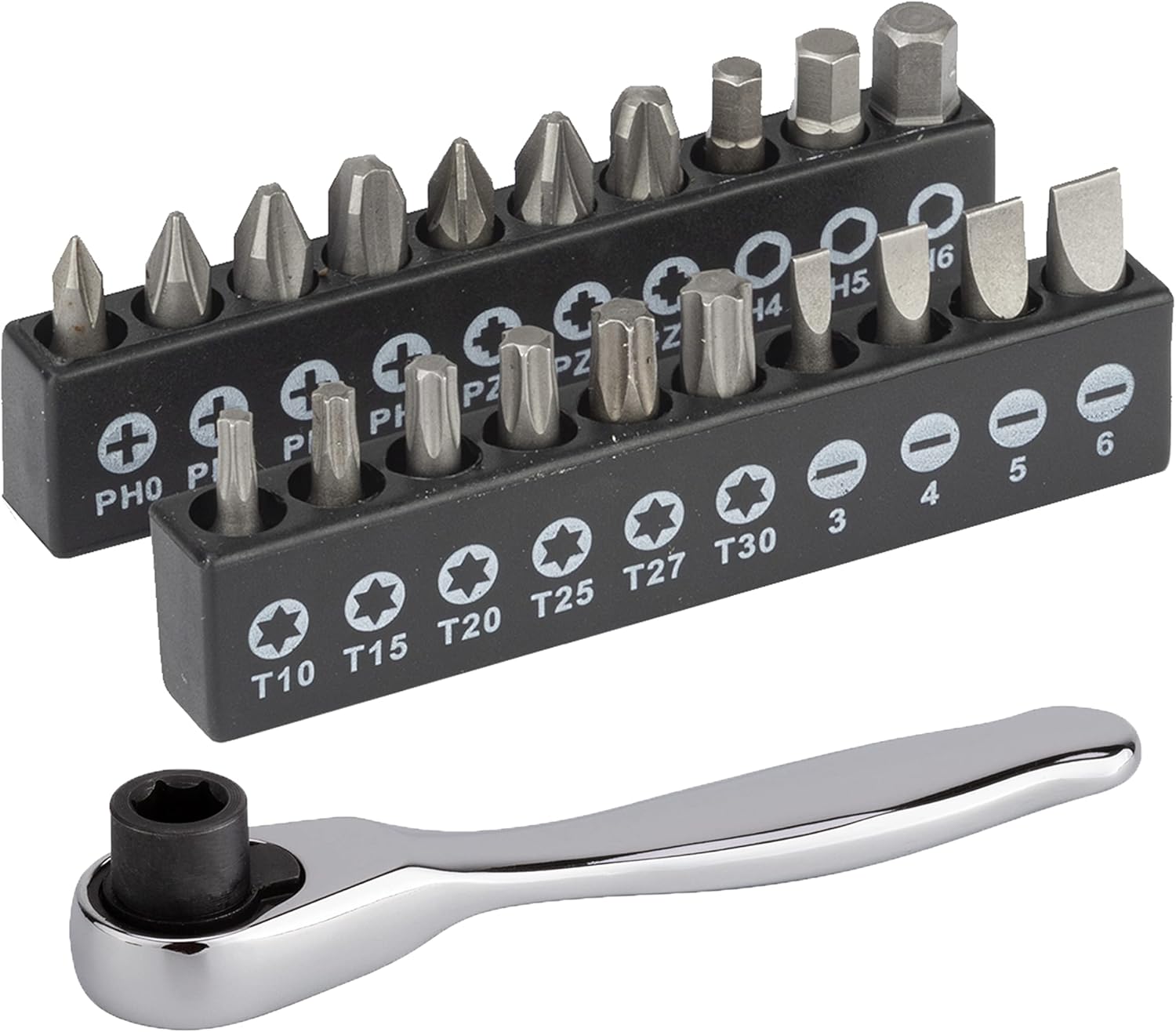 Amazon.com: 21PCS 1/4 Mini Ratchet Wrench Set Low Profile - High Torque ...