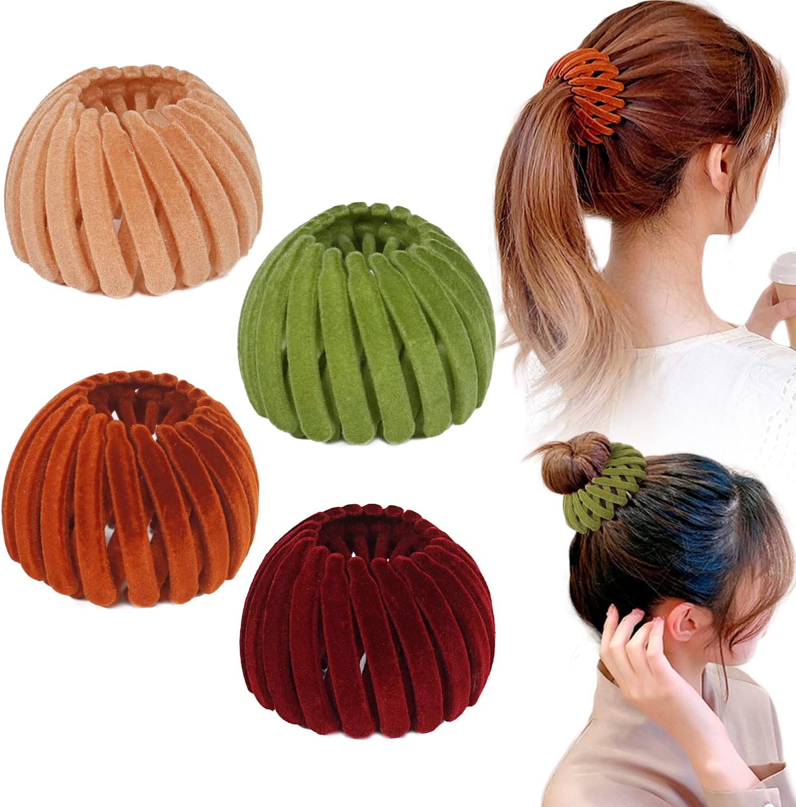 Amazon.com : Bird Nest Magic Hair Clip,3 Pcs Lazy Bird's Nest Plate ...