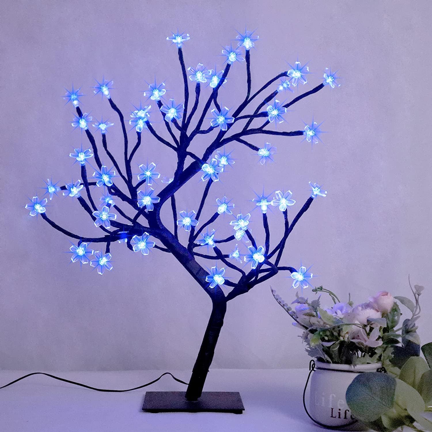 Buy Glowserie Cherry Blossom Tree Light,17Inch 28Led Lighted Tabletop ...