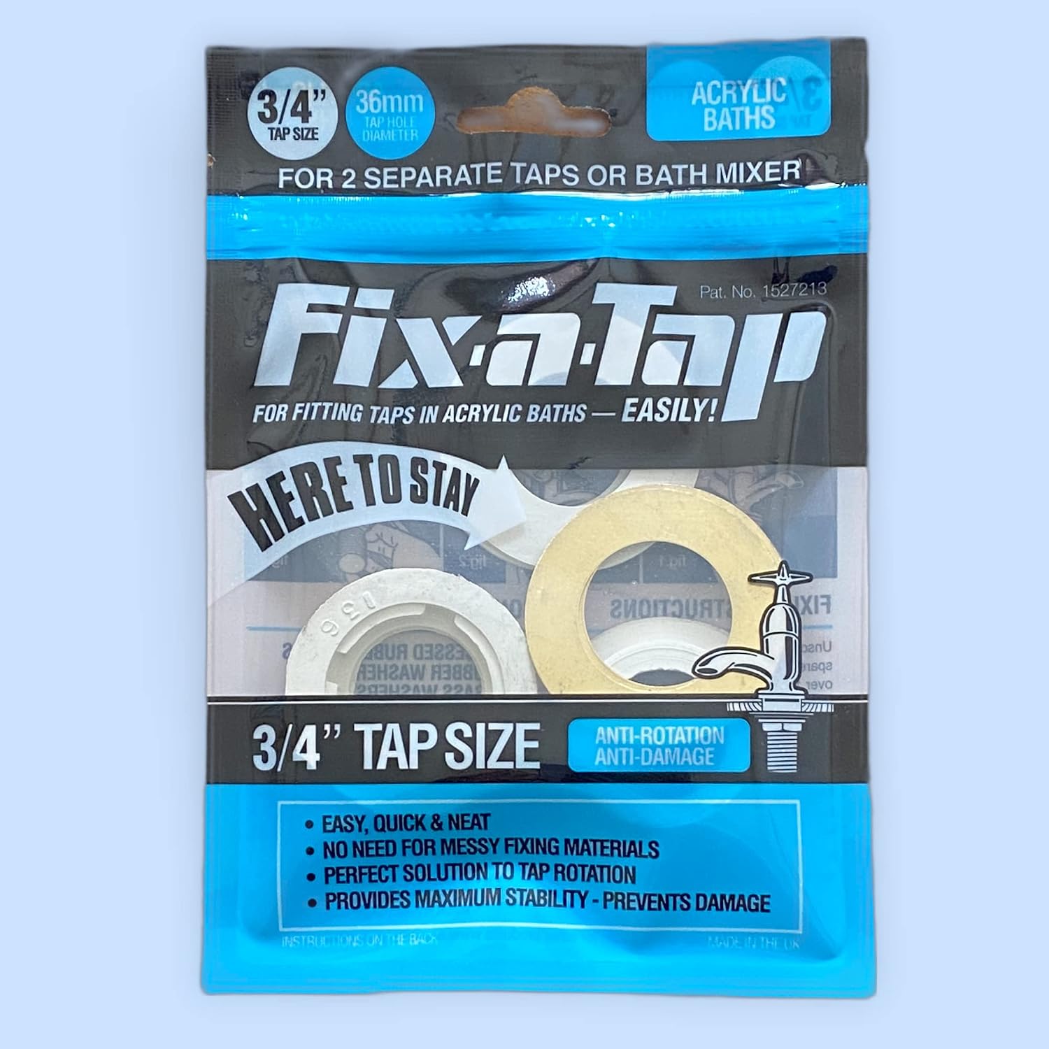 Essex Blue Fix-a-Tap Tap Fitting Kit for 3/4" Taps or Bath Mixer - For ...