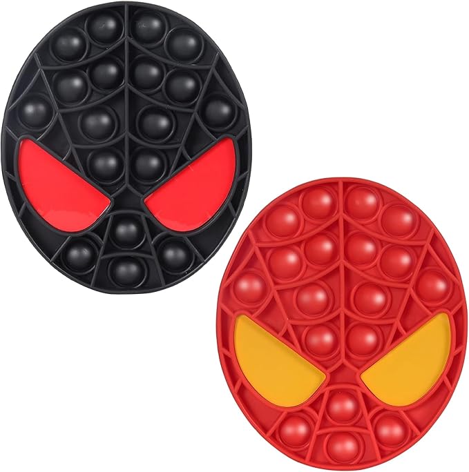 Red Black Spiderman Push Pop Bubble Sensory Fidget Toy ,Superhero Pop ...