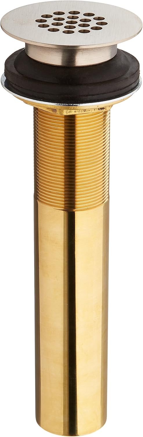 Brasstech 3211/15S Grid Drain Less Overflow, Satin Nickel - Bathroom ...