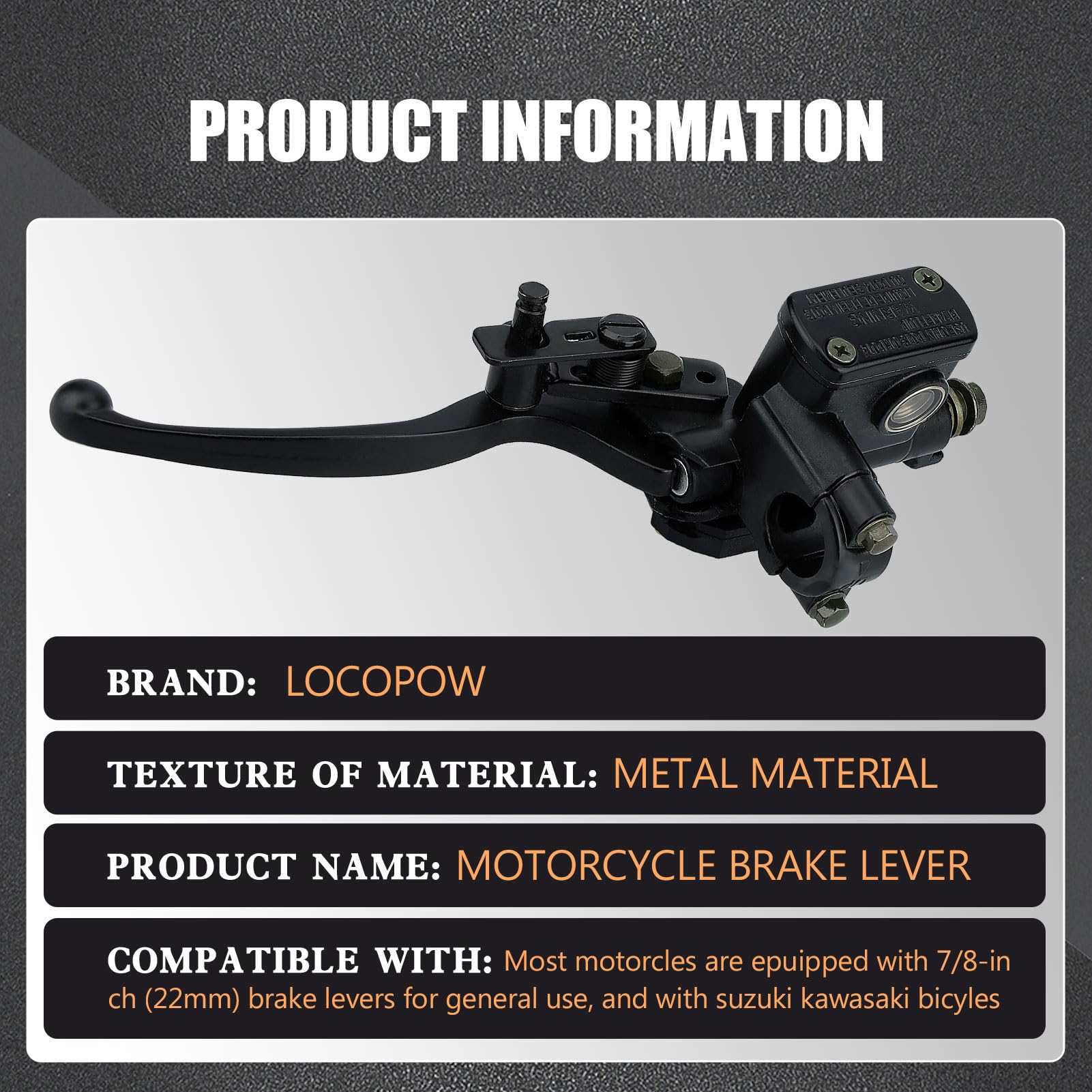 Snapklik.com : 7/8” Left Hand Hydraulic Brake Lever Master Cylinder For ...