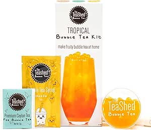 Tropical Bubble Tea Kit | Fruit Boba Tea Set Includes Mango Syrup ...