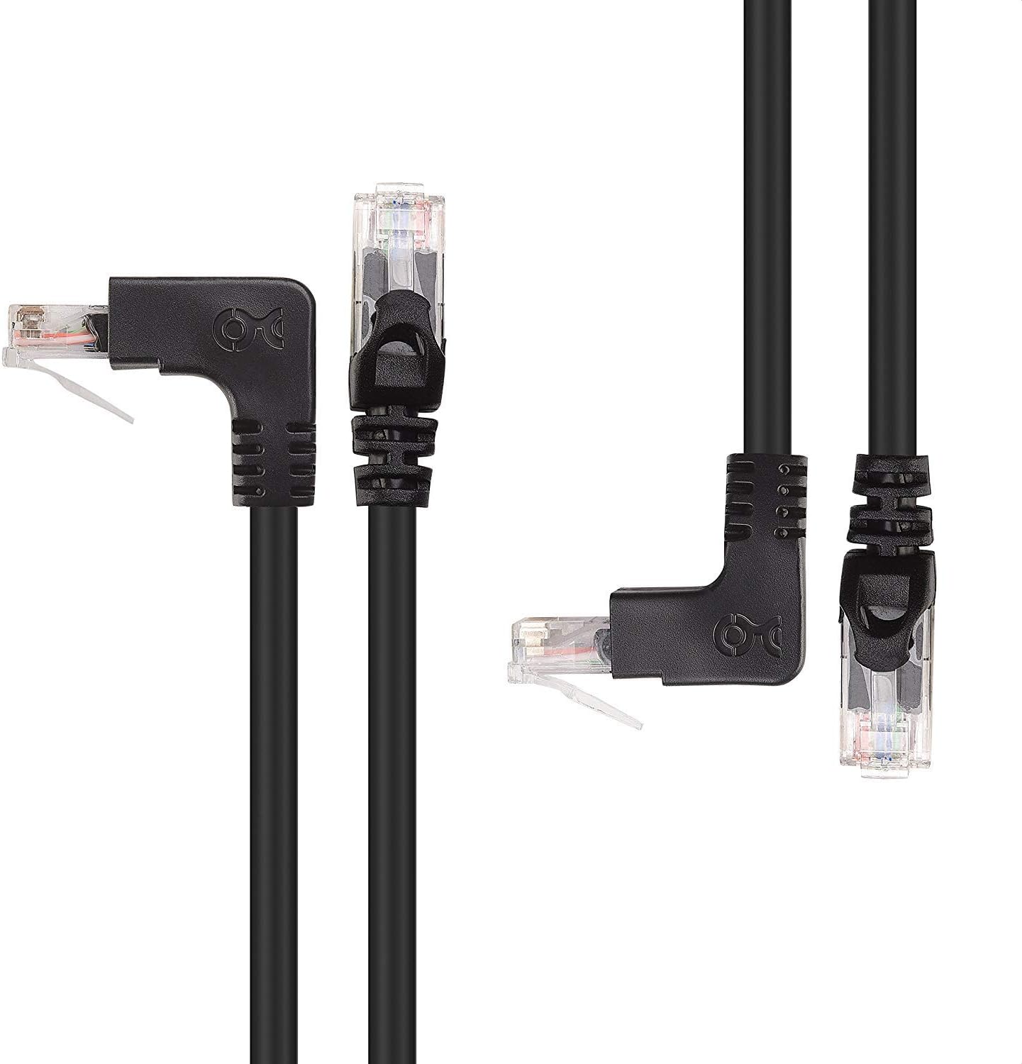 Amazon.com: Cable Matters 10Gbps Combo-Pack 90 Degree Cat 6 Ethernet ...