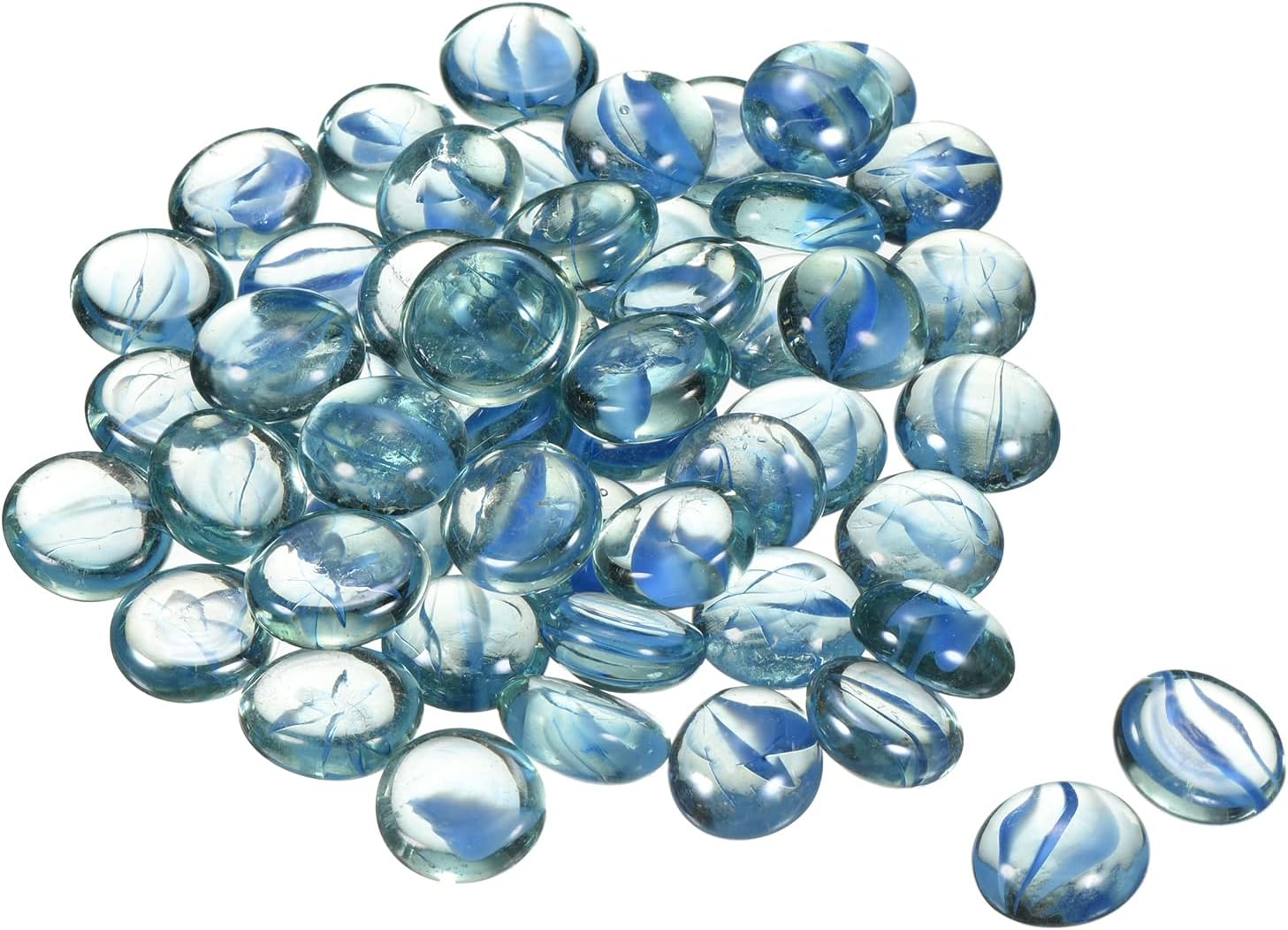 Amazon.com: MECCANIXITY Decorative Flat Glass Marbles 17-19mm Rock Vase ...