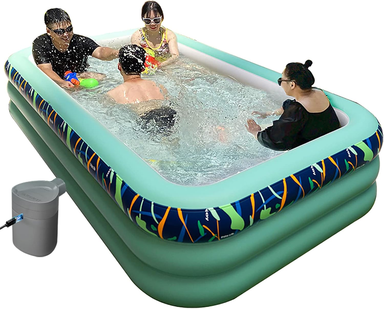 Above Ground Pool For Kids And Adults,Inflatable Pool,Kiddie Pool Blow ...