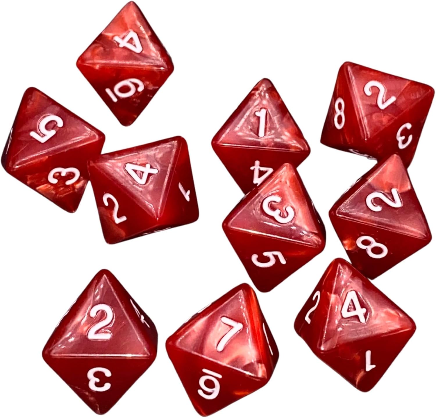 Amazon.com: 10 Pieces D8 Polyhedral Dice Set - 8 Sided Dice with ...