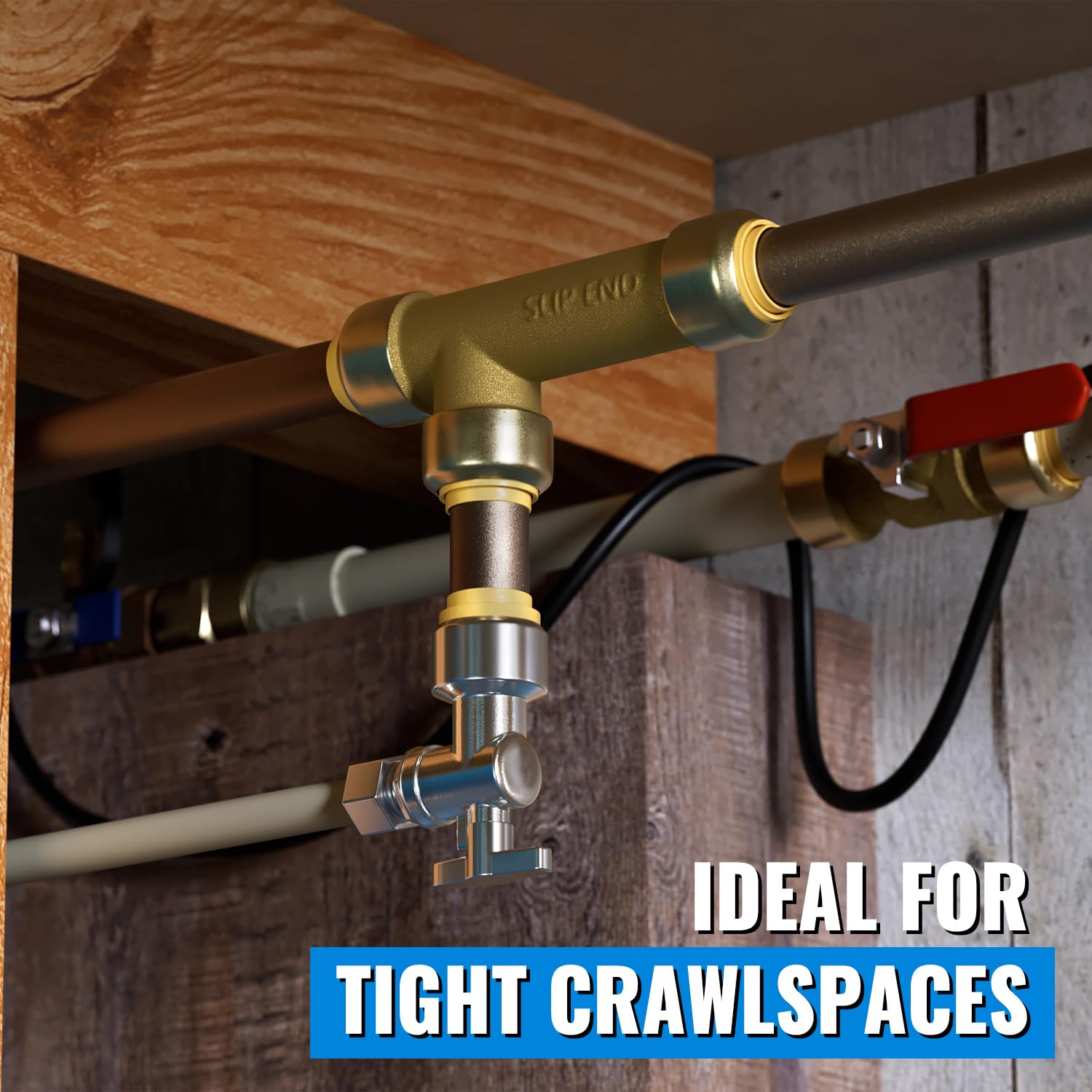 Snapklik.com : 6-Pack Angle Stop Valve, Angle Water Shut Off Valve 1/2 ...