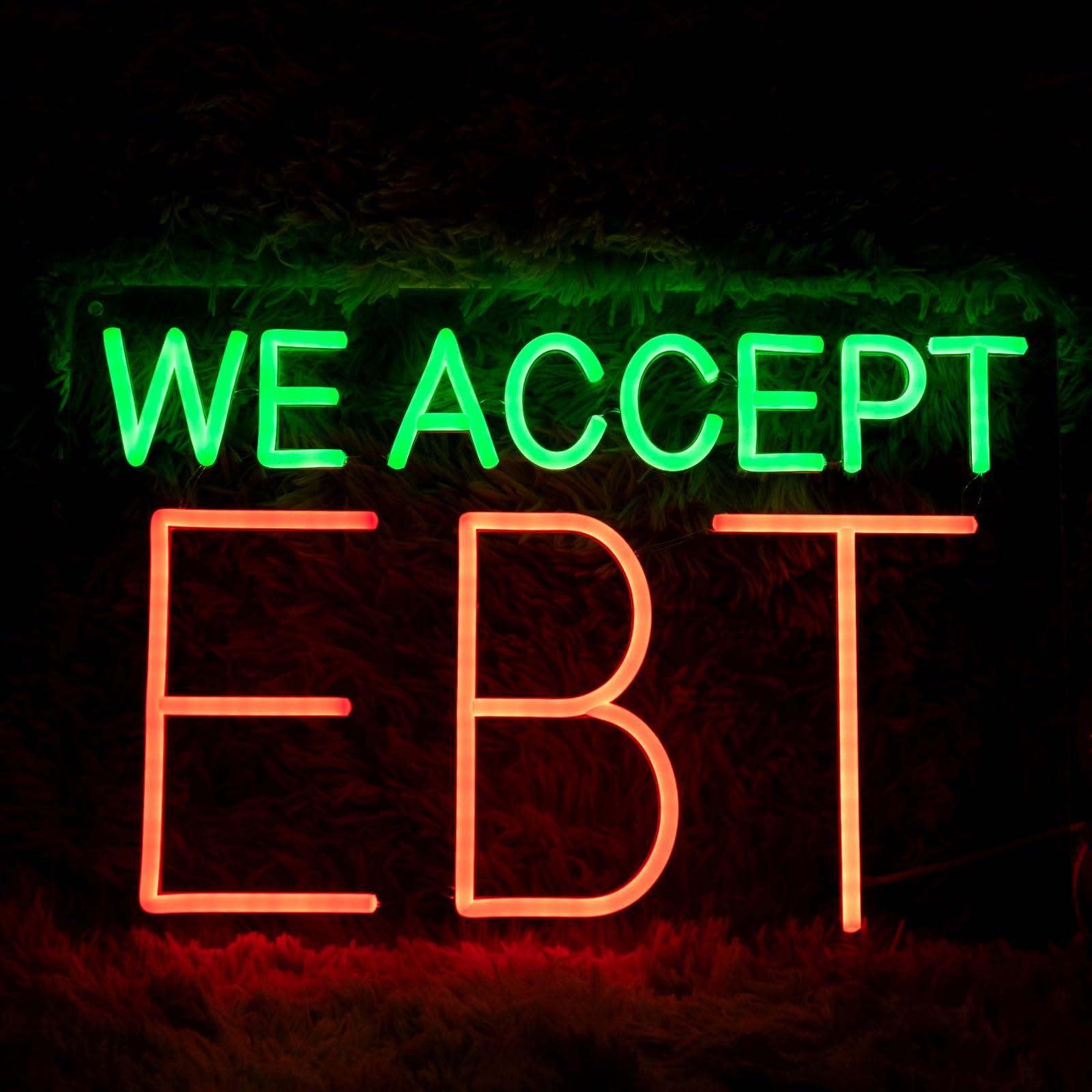 Amazon.com : We Accept EBT Sign Neon sign led sign EBT sign for ...