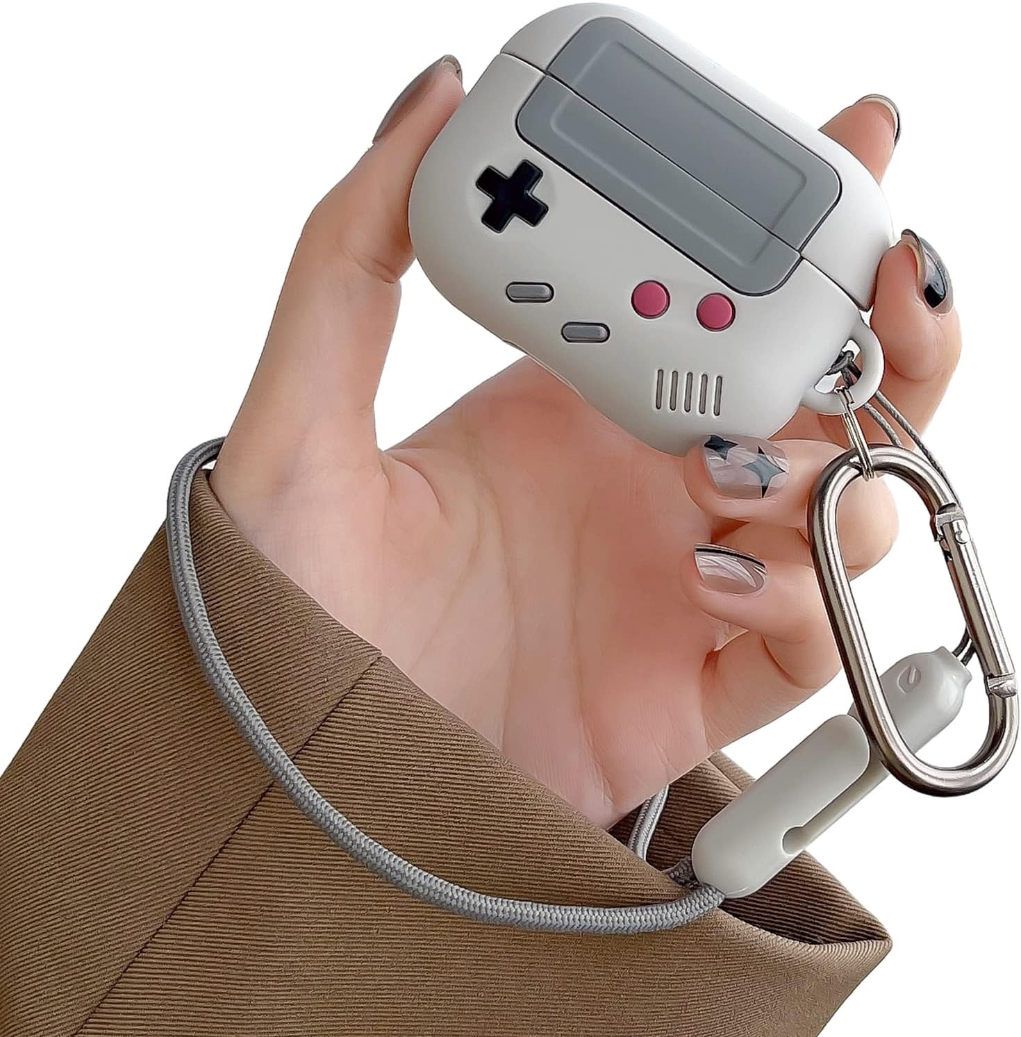 AirPods Pro2 Case, Classic Game Player Design Case with Keychain, Premium Silicone Protective ...