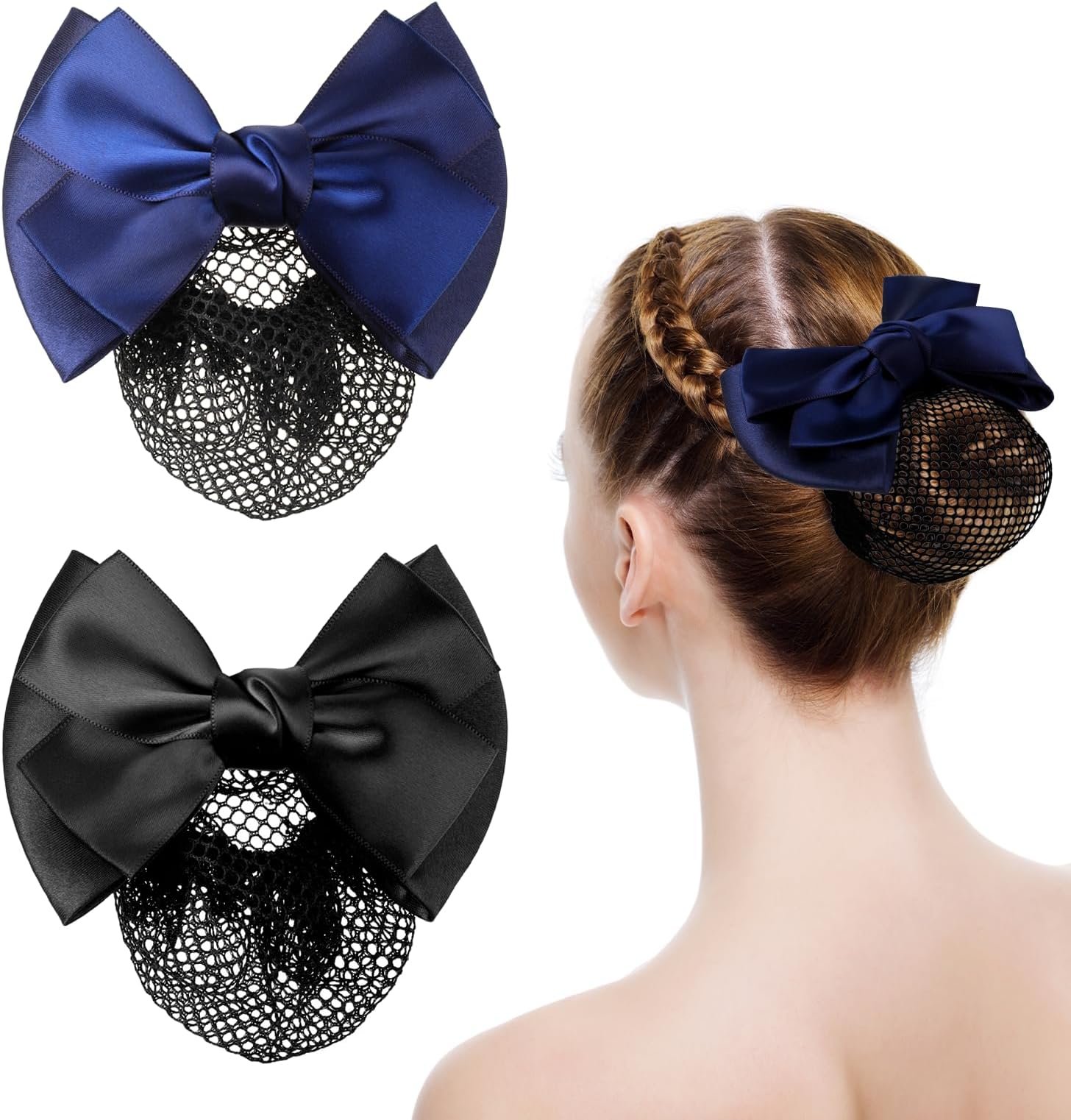 Amazon.com : Beaupretty 4 Pieces Women Hair Bun Cover Net Hair Snood ...