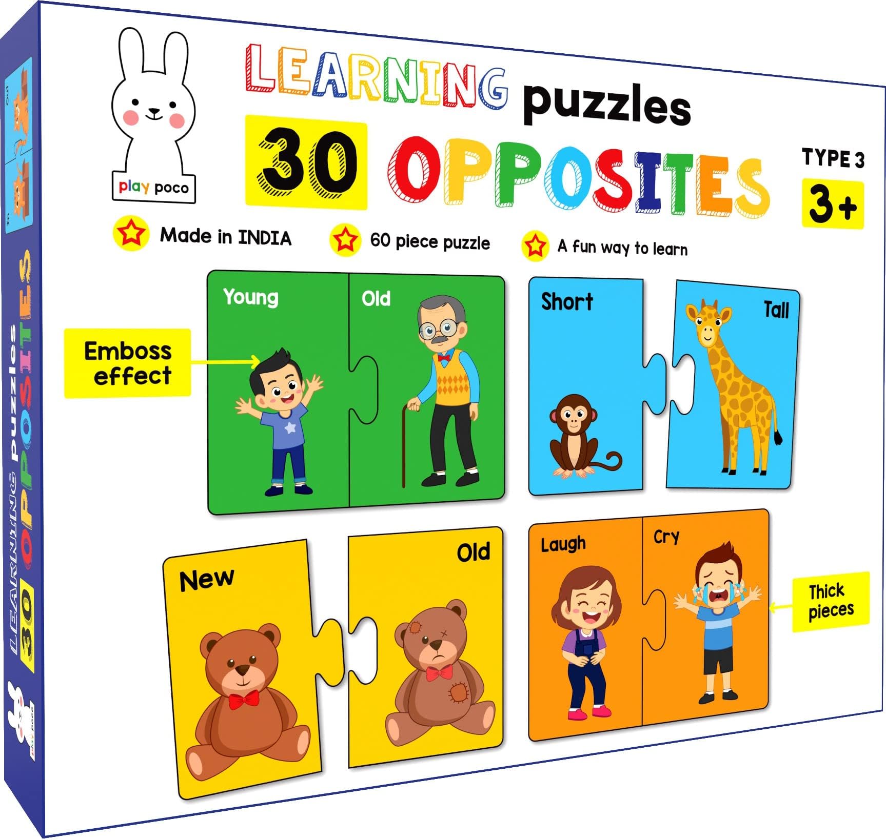 Buy Play Poco Opposites Fun Type 3-30 Puzzles to Introduce Kids to ...