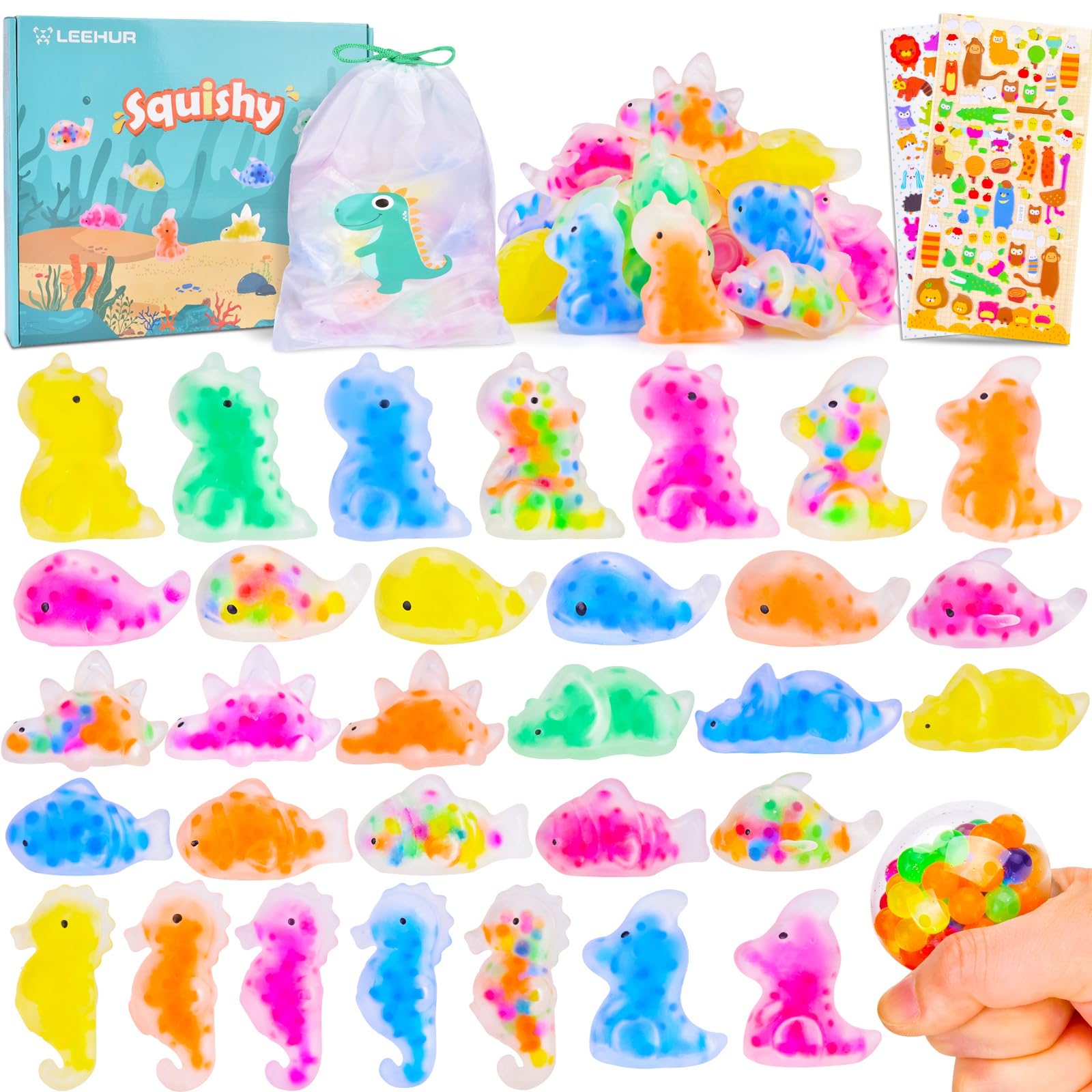 Amazon.com: LEEHUR 48PCS Kawaii Squishies Mochi Squishy Toys for Party ...