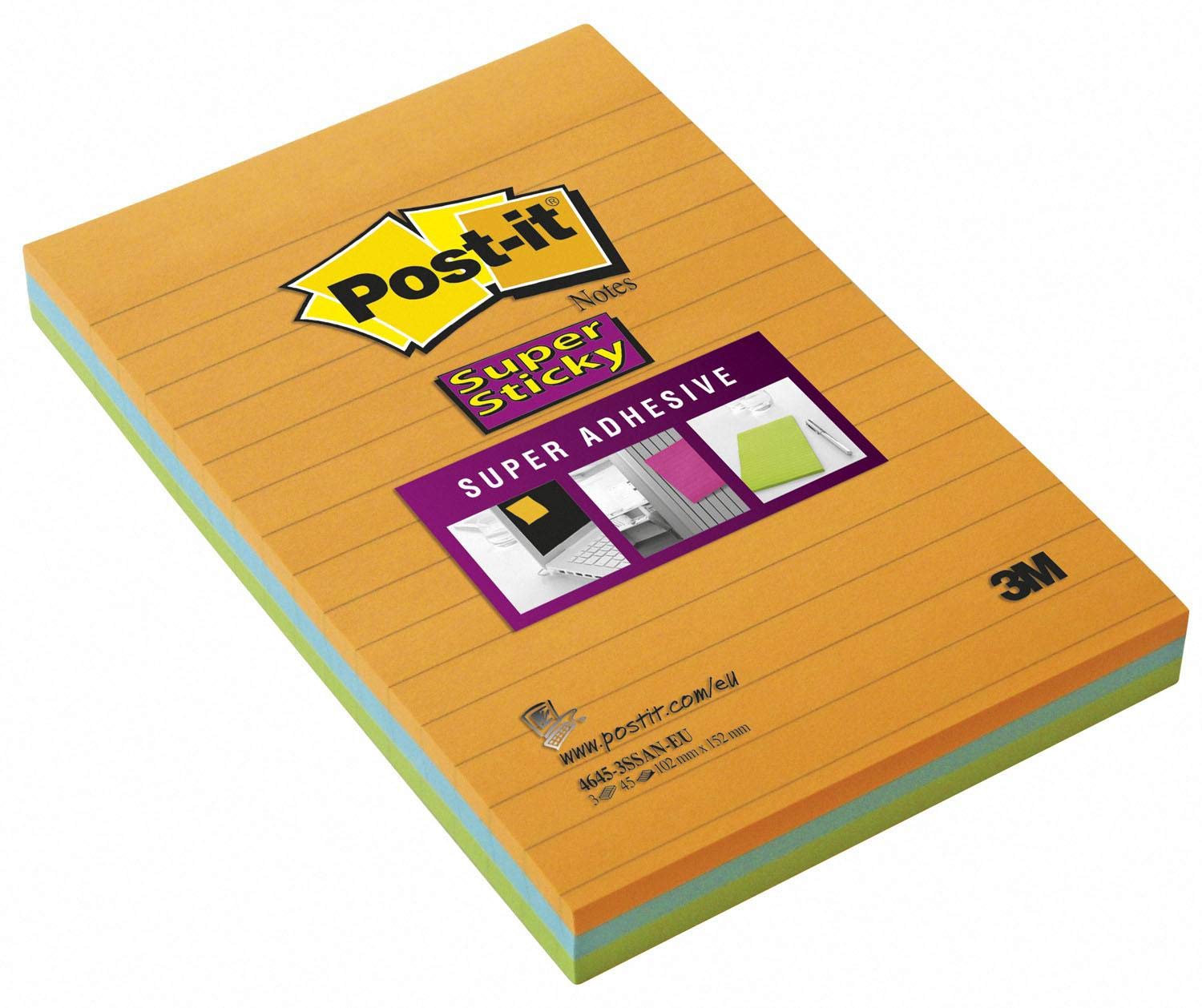Amazon.com: 4" x 6" Assorted Colors Sticky Post-it Note : Office Products