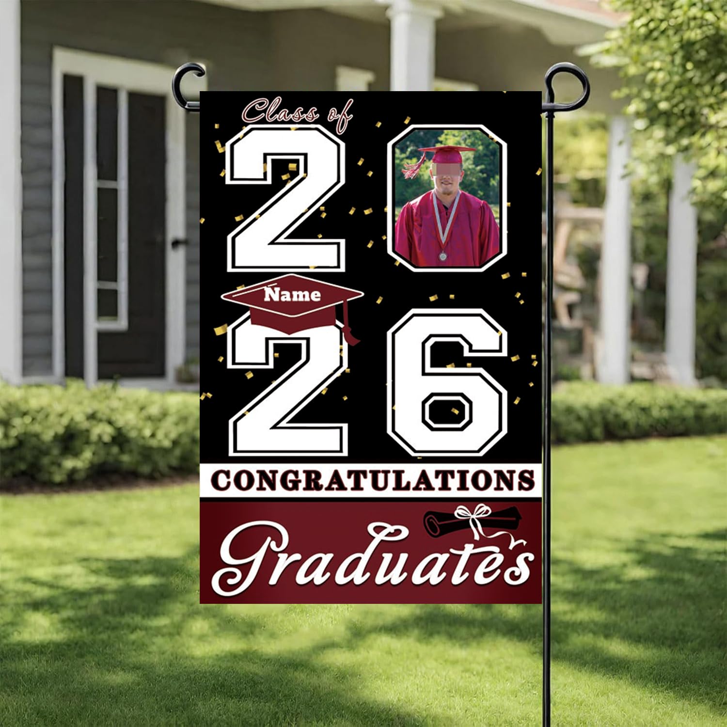 Snapklik.com : Dicodes Personalized Graduation Garden Flag 2026 ...