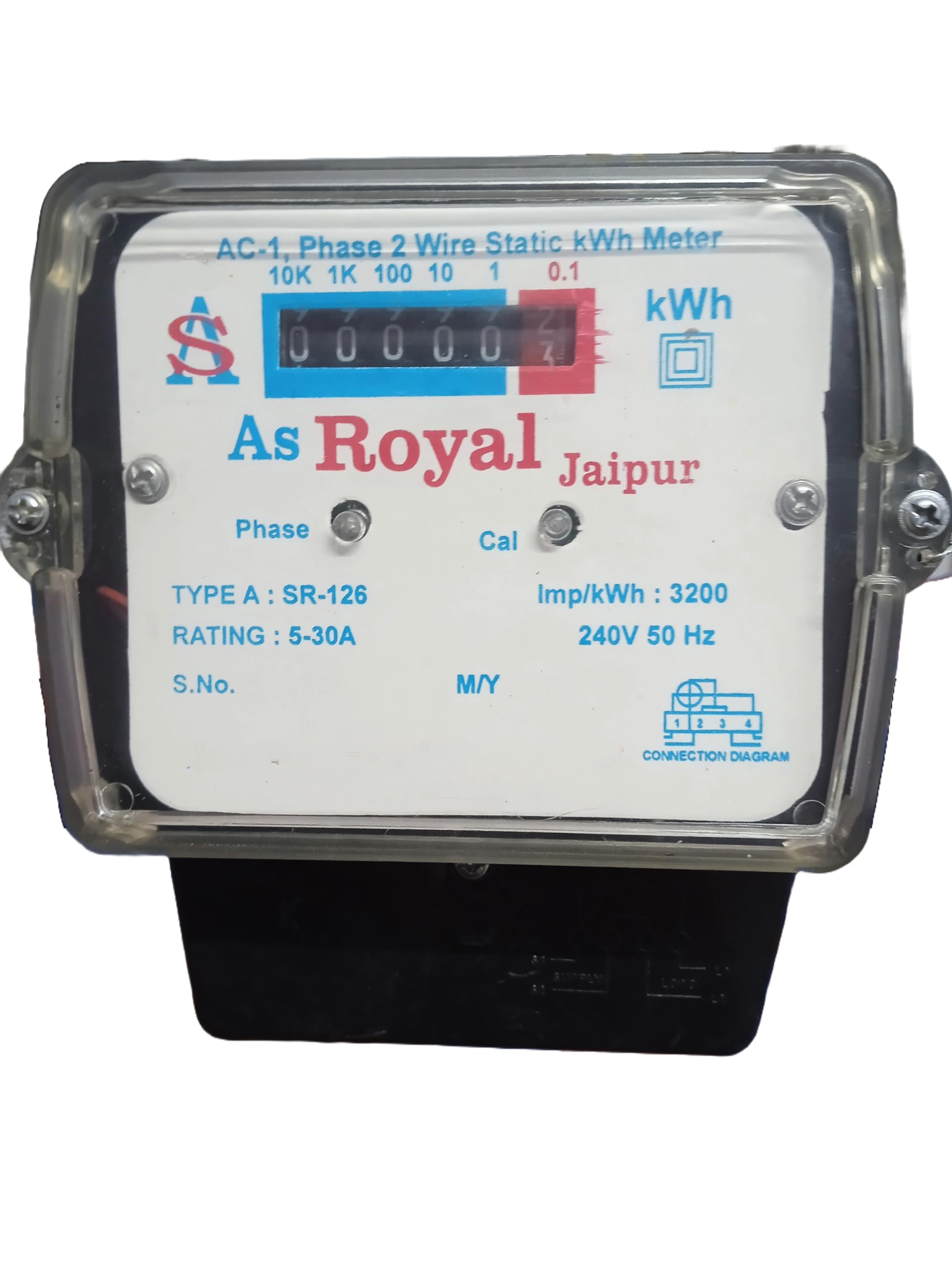 Royal Single Phase Counter Energy Meter, Submeter Electricity Meter For ...
