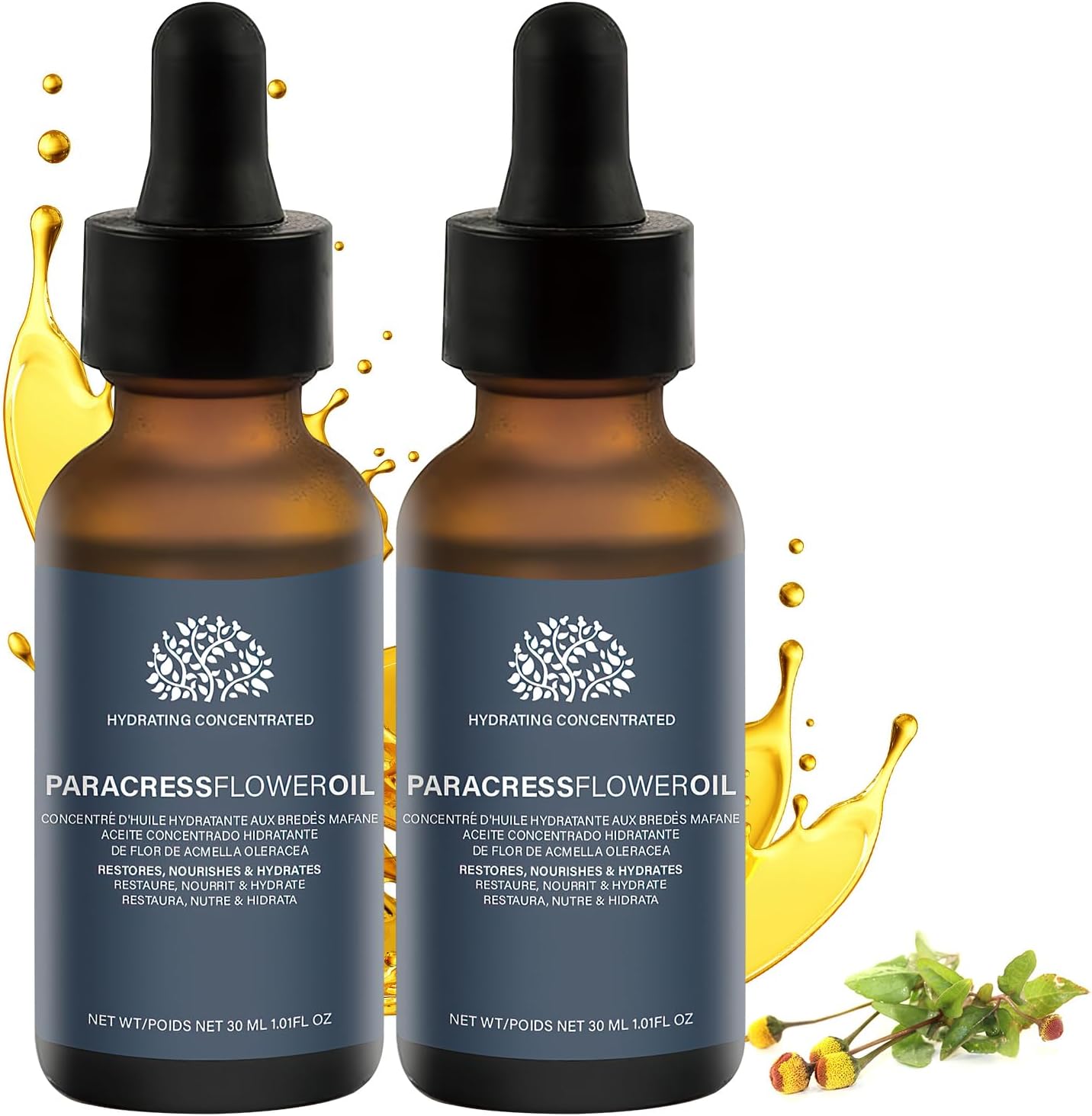 Amazon.com: 100% Organic Paracress Flower Spilanthes Facial Oil Serum ...