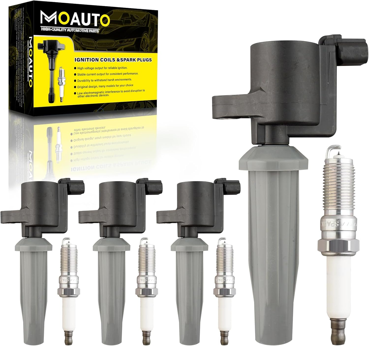 Amazon.com: MOAUTO Set of 4 Ignition Coils Pack 9E5Z-12029-A UF621 ...