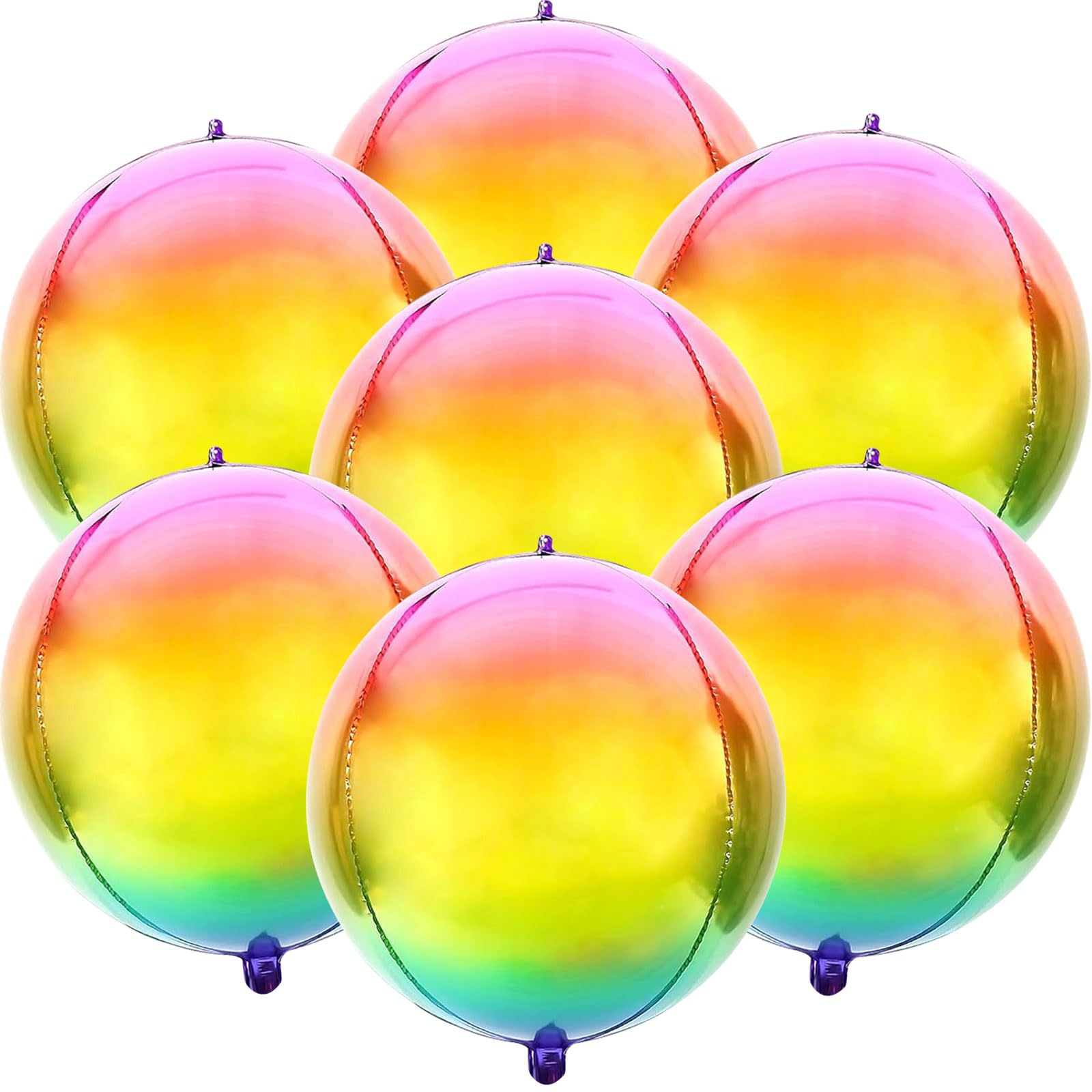 Amazon.com: Colorful Rainbow Foil Balloons, 4D Gradient Rainbow ...