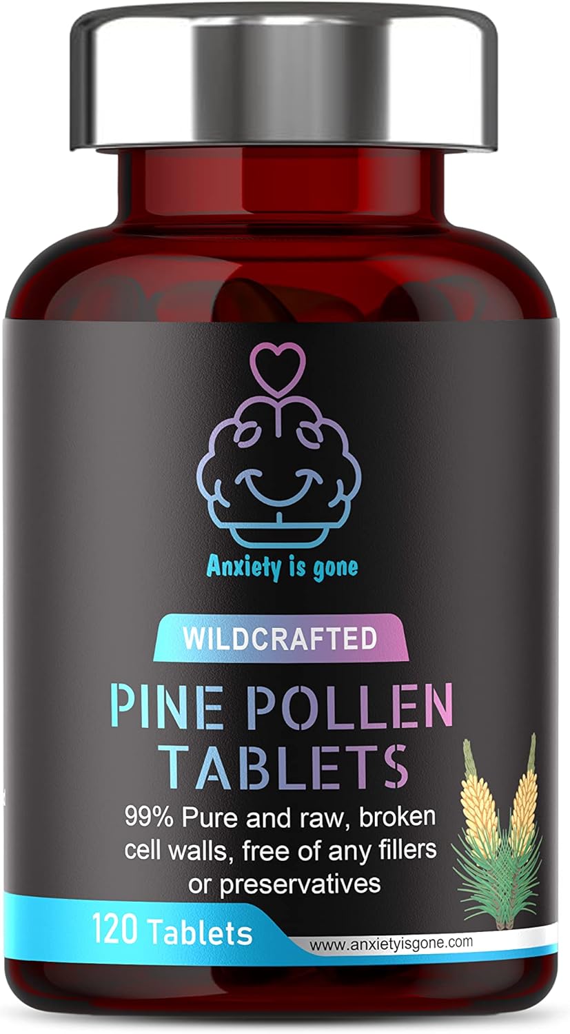 Pure Pine Pollen Tablets - Natural Testosterone Booster & Stress ...