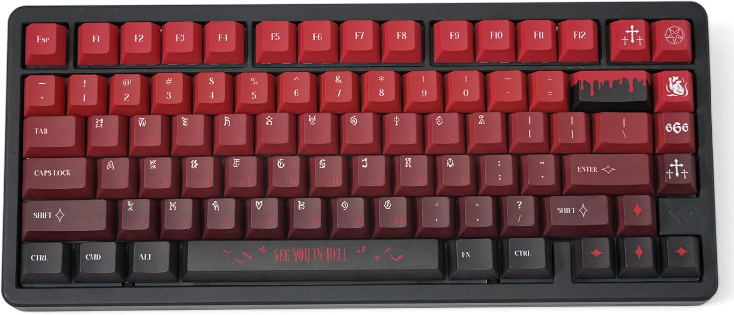 Amazon.com: COSTOM PBT Keycaps, Cool Custom Keyboard Keycaps 60 75 65 ...