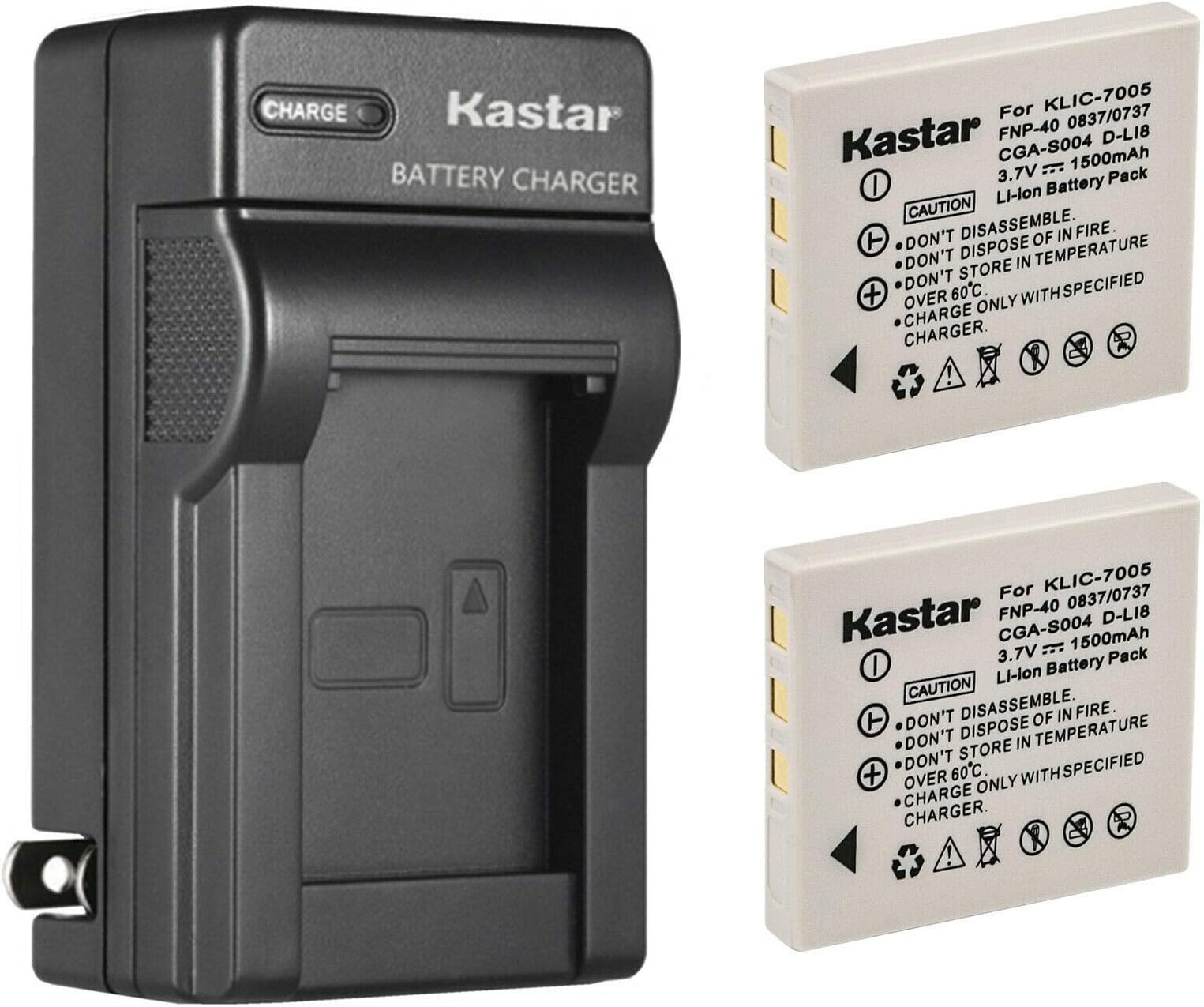 Amazon.com: Kastar Battery (X2) & Slim LCD Charger for Sanyo Xacti VPC-E1403, VPC-E1500, VPC ...